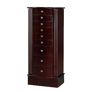 Hives and Honey Julia Jewelry Armoire, 40in X 17in X 12in, Walnut