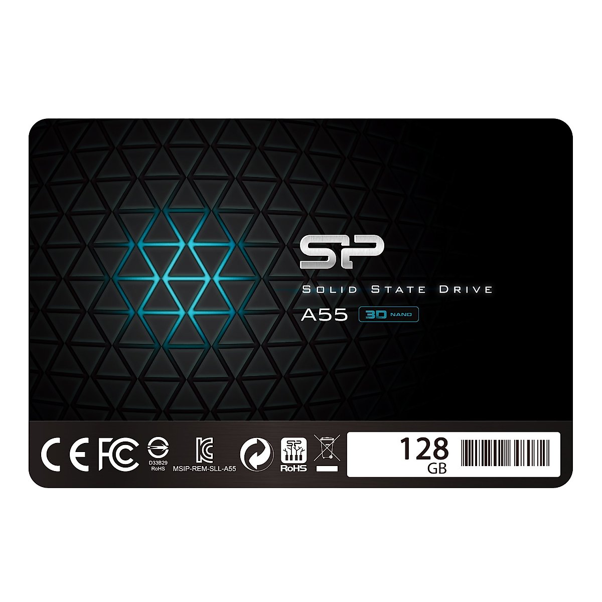 Silicon Power 128GB SSD 3D NAND A55 SLC Cache Performance Boost SATA III 2.5" 7mm (0.28") Internal Solid State Drive (SU128GBSS3A55S25AH)