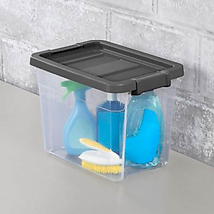 Sterilite Box Stacker Modular Clear 30QT 14733V06