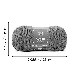 Red Heart Hygge Yarn, 3 Pack (8 Ounce), Pearl 3 Count