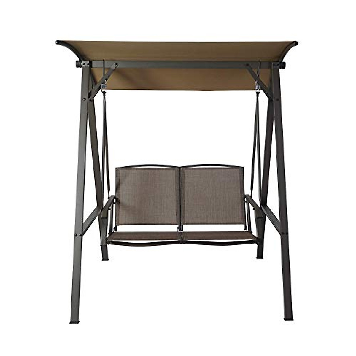 Kozyard Doris 2 Person Outdoor Patio Swing with Breathable Textilence Seat (Taupe)