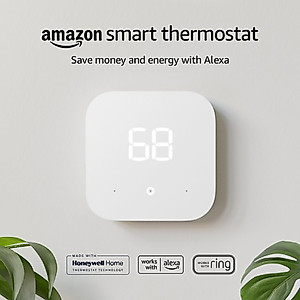 Amazon Smart Thermostat – ENERGY STAR certified, DIY install, Works with Alexa – C-wire required