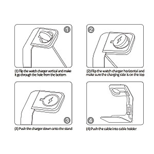 Tranesca Aluminum Watch Stand for Multiple Brand smartwatches - Stand only (Compatible with Michael Kors, Armani, Diesel, Fossil and More, Must Have smartwatch Accessories)