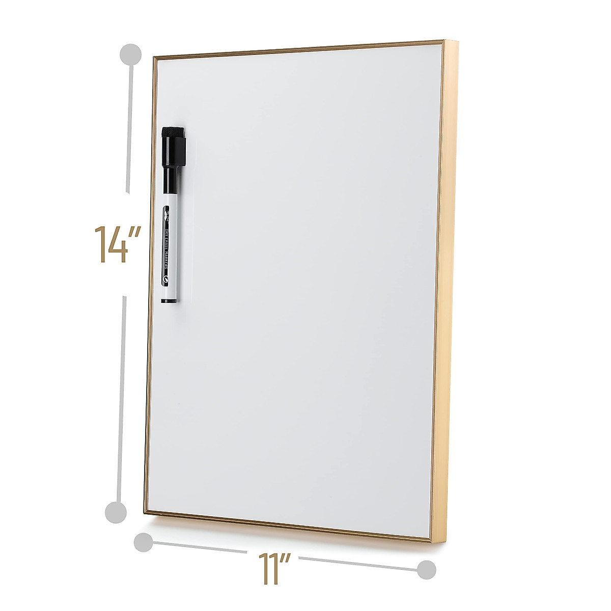 Mr. Pen- Dry Erase Board, 14” x 11”, Aluminum Frame with a Black Dry Erase Marker, Small Whiteboard, Mini White Board, White Board Dry Erase, Small Magnetic Board, Magnetic White Board