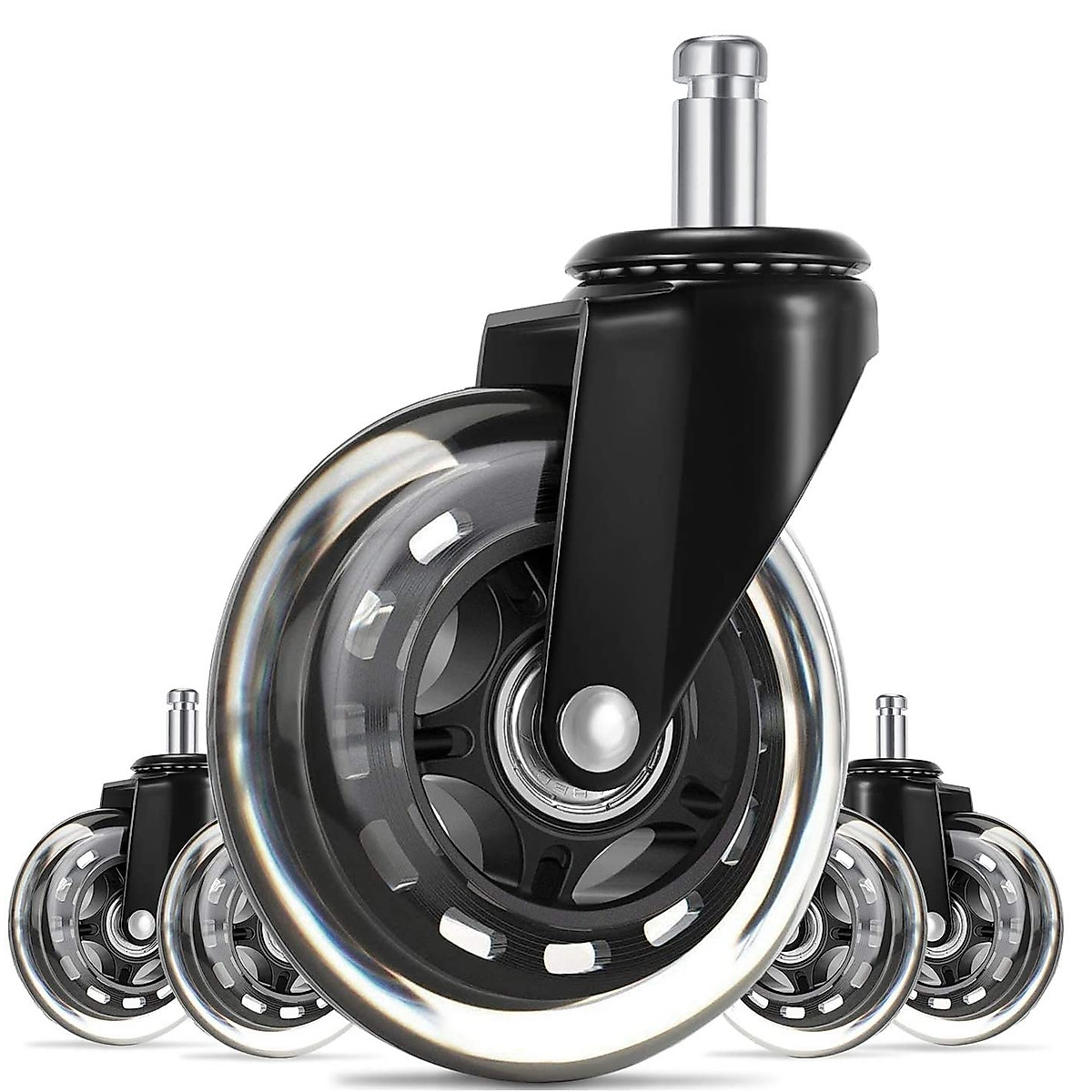 CINEYO Set of 5 Office Chair Caster Wheels & 7 Pc's Airtight Food Storage Container