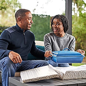 Le Creuset Stoneware Heritage Covered Rectangular Casserole, 4 qt. (12" x 9"), Marseille