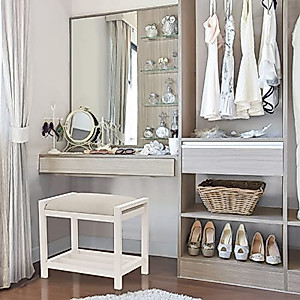 Hillsdale Furniture Amelia, White Vanity Stool