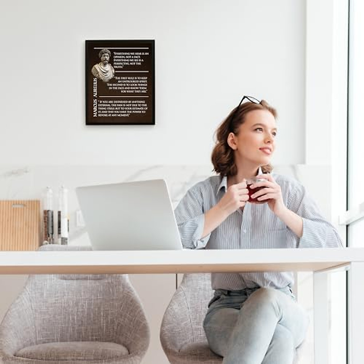 Untroubled Spirit - Motivational wall decor, Perfect Inspirational Wall Art, Adorn your home, Educational Institutes, and Community Spaces with these Philosophical Quotes Prints, Unframed - 11x14