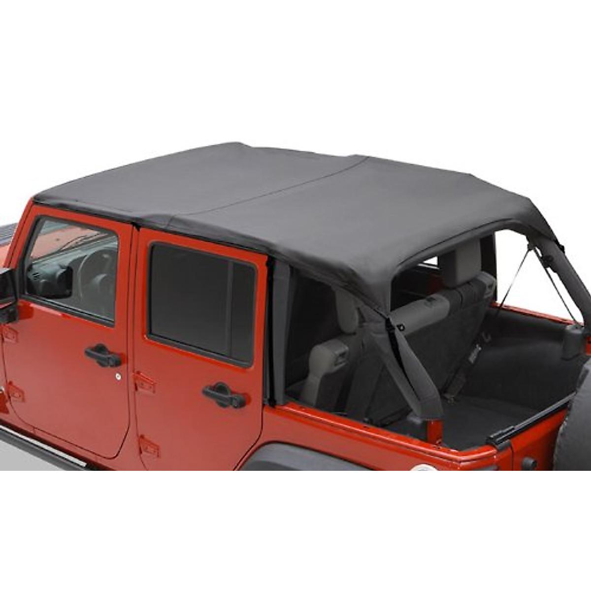 Bestop 5258435 Black Diamond Safari Style Bikini Top for 2010-2018 Wrangler JK Unlimited (Non-Cable Style)
