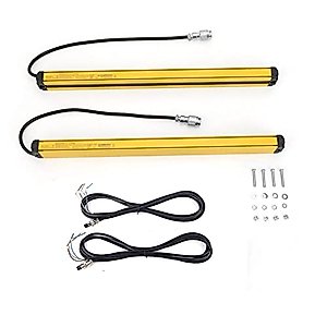 Forging Machine Tool, DC10 to 30V 2Pcs Yellow Light Gratings 0.3 to 2 Meters Detection Distance Fast Response Light Screen Infrared Radiation (8 beams BEM0840-C-280NB)
