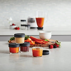 Ball Smooth Sided Regular Mouth Glass Mason Jars, 4 oz, 4 Pack