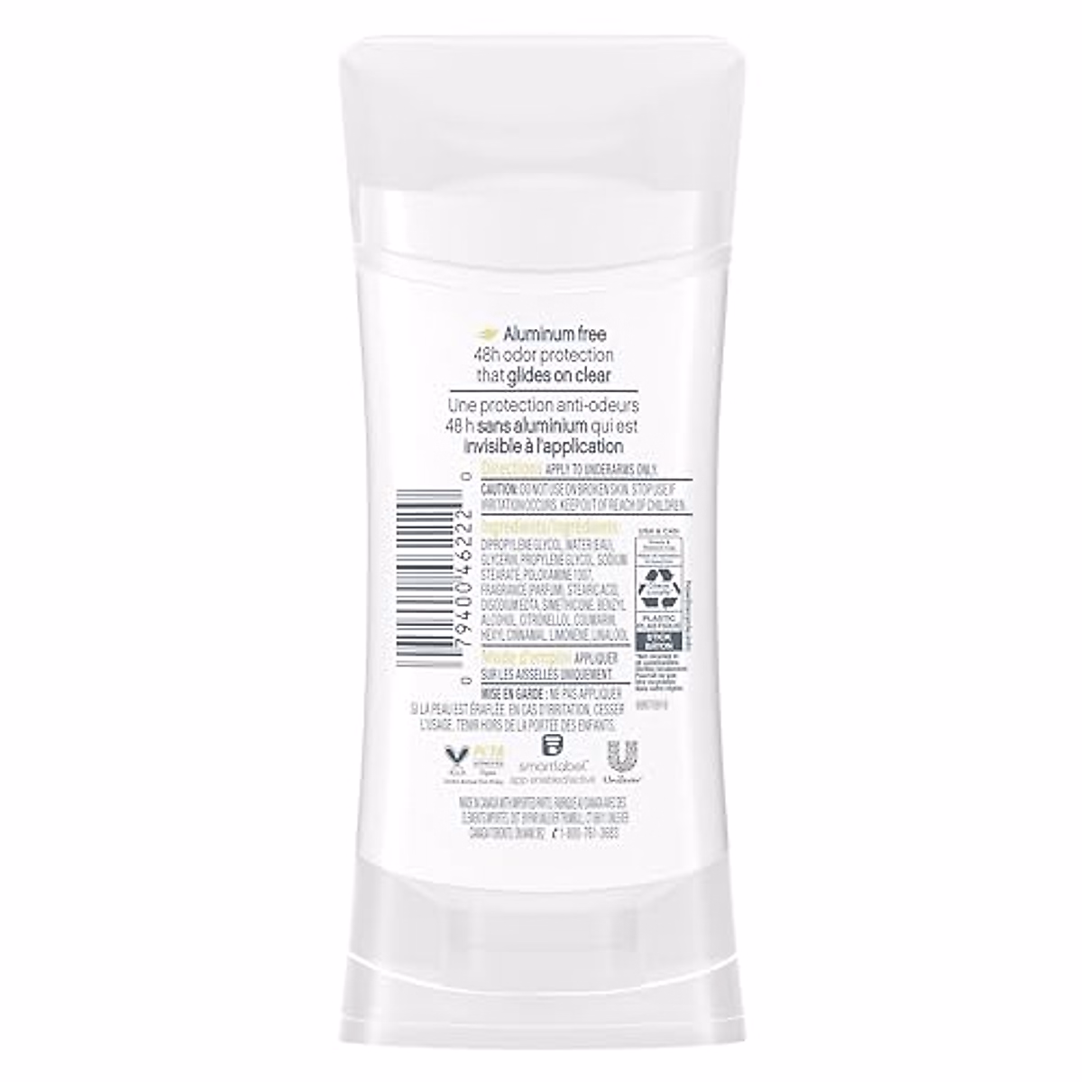 Dove 0% Aluminum Deodorant Stick Pomegranate and Lemon Verbena 4 Count Non-irritating Deodorant for Underarm Care Kindest Aluminum free Deodorant 2.6 oz