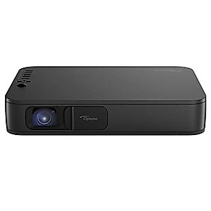 Optoma LH150 Portable 1080p LED Mini Projector with Battery, for Outdoor Movies or Office Presentations, 2.5 Hour Battery Life, USB Display Screen Mirroring, Smartphone Compatible, Black