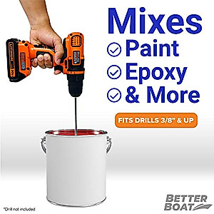 Paint Mixer for Drill & Art Epoxy Resin Mixer or Epoxy Mixer for Resin Paint Stirrer for Drill Paint Mixer Attachment & Mud Quart or Gallon Mixing Tools Crafting Paint Mixer Drill Attachment Paddle