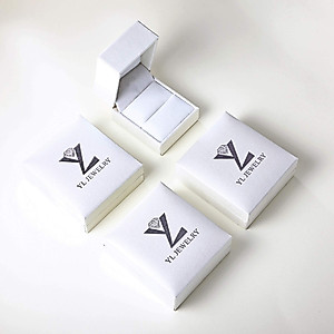 YL Celtic Knot Rings for Women 925 Sterling Silver Cubic Zirconia 18k White Gold Plated Statement Rings-size5