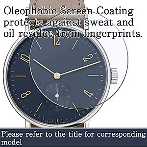 Puccy 3 Pack Tempered Glass Screen Protector, compatible with Louis Vuitton Tambour Horizon Light Up Smartwatch Protectors Guard