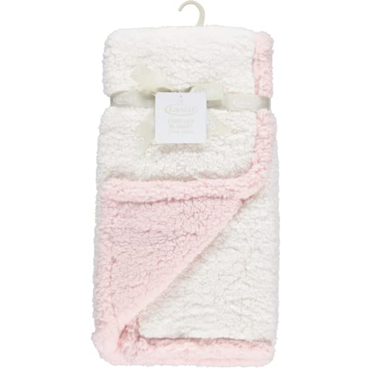 Graco Ultra-Soft and Luxurious Baby Blanket | 30x40 inch | Double Sided Sherpa with Sherpa Backing