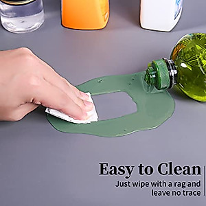 77L Under Sink Mats for Kitchen Waterproof, 34" x 22" Silicone Under Kitchen Sink Mat, Under Sink Mat Liner Protector for Kitchen Bathroom Cabinets, Easy to Clean and Hold up to 3 Gallons Liquid -Grey