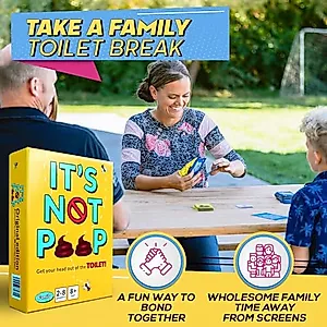 It's Not Poop - Fun Family Card Guessing Game for Kids and Adults, Ideal for Game Night, Camping, Travel and More, for 2-8 Players, Ages 8 and Up