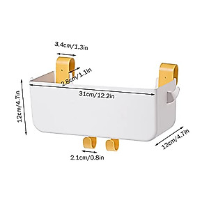 Clothes Moving Bags Student Dormitory Bedside Storage Storage Hanging Basket With Hook Large Capacity Compartmental Storage Hanging Storage Box under Storage Bins under Bed (A, One Size)