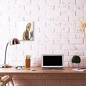 Stupell Industries Cute Large Dog Head Basset Hound Pet Animal Watercolor Painting Wall Plaque, 10 x 15, Multi-Color