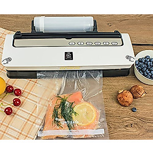 3 Vacuum Seal Rolls, 8 IN x 20 FT, Heavy Duty, Seal A Meal, Puncture Resistant Cut To Size Bags, Compatible with double Seal Machines