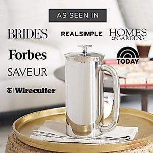 ESPRO - P7 French Press - Double Walled Stainless Steel Insulated Coffee and Tea Maker with Micro-Filter - Keep Drinks Hotter for Longer, Perfect for Home (Polished Stainless Steel, 18 Oz)