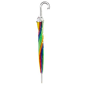 Totes Signature Clear Bubble, Rain & Windproof Umbrella - Perfect for Weddings, Travel and Outdoor Events - Curved Handle with Deluxe Finish, in Transparent or Colorful Design Options
