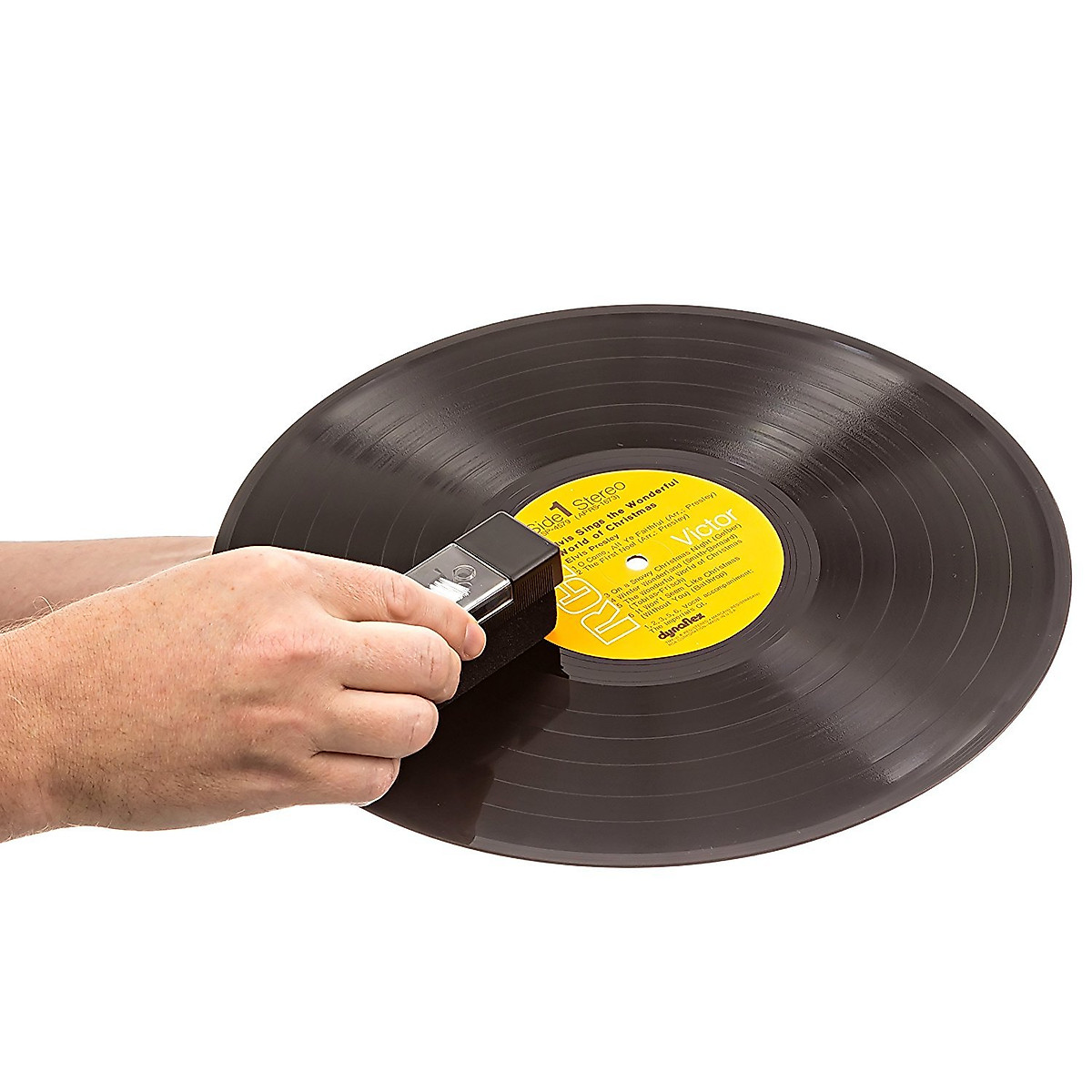 Record-Happy Record Cleaning Velvet Brush - with Anti Static Solution Fluid and Stylus Cleaner Extend Life, Improve Fidelity and Keep your Prized Vinyl Collection LPs like New !