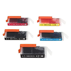 FTVOGUE Multi Color Ink Cartridge Printer Cartridge Replacement for PIXMA TS706 TR7560 TR8560 TS6160 TS6260 (BK BK C M Y 5 Colors)