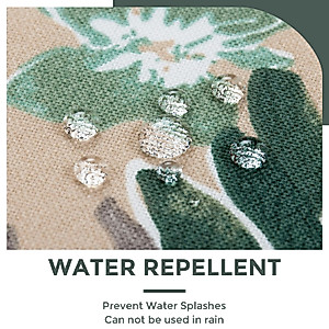 Magpie Fabrics Indoor Outdoor Bench Cushion 42"x18", Non-Slip Tufted Water Resistant Long Seat Pads, Patio Loveseat Cushion for Window, Garden, Swing, Settee - Green Floral