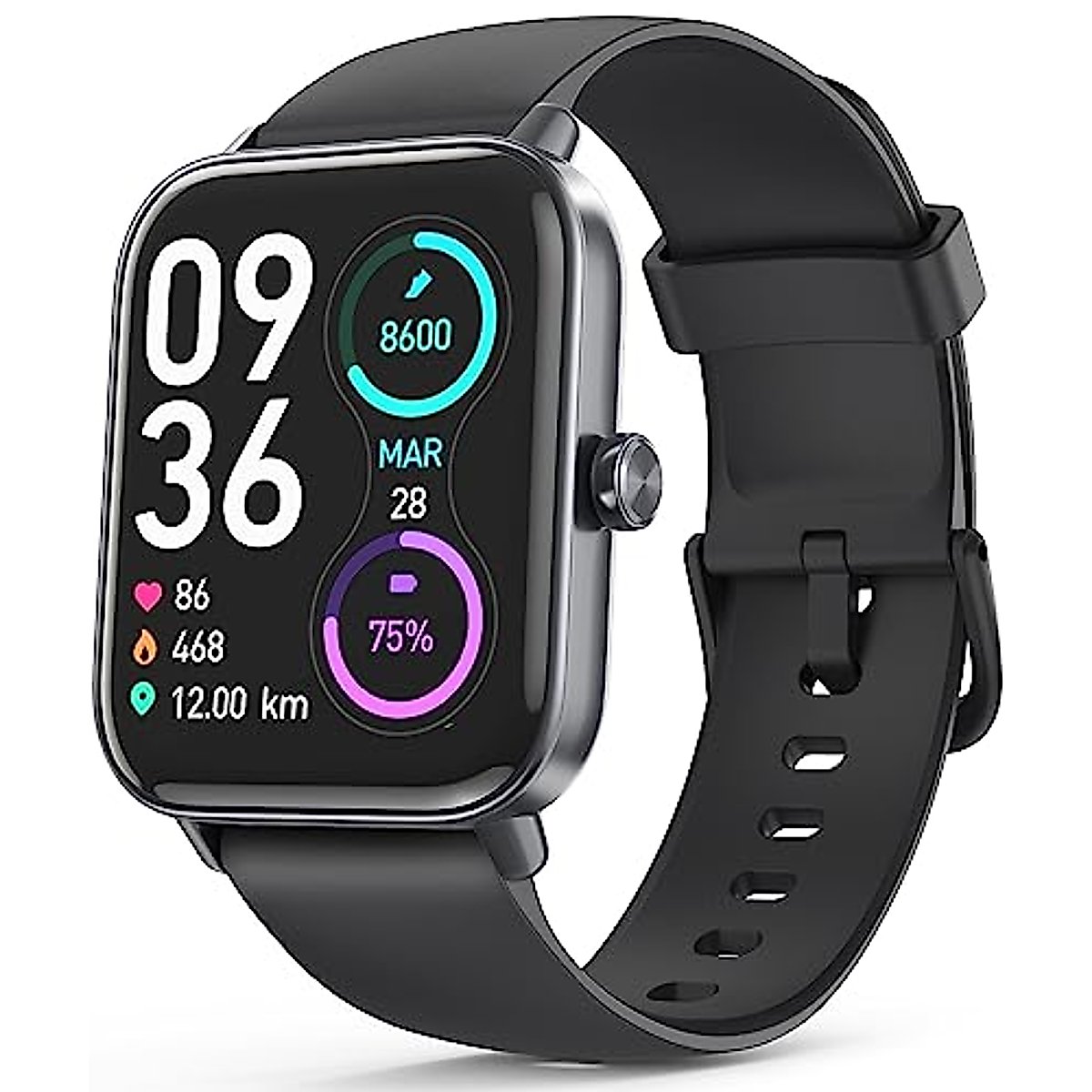 Smart Watch for Men(Answer/Make Call),Alexa Built-in,1.8"Fitness Tracker with Heart Rate Sleep SpO2 Monitor,100+Sport Mode,5ATM Waterproof,Activity Trackers and Smartwatches for iOS and Android Phones