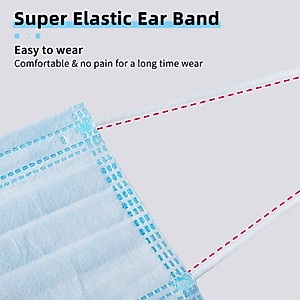 Bigox Face Mask Disposable Earloop Blue 50Pcs
