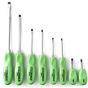 OEMTOOLS 23999 Mechanic's Screwdriver Set, 8 Piece | 8 Commonly Used Slotted Flathead & Phillips Screwdrivers | Auto Mechanic & Technician, & Homeowner Tools | Alloy Steel