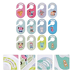 DOITOOL Shelf Divider 12Pcs Clothes Size Dividers Baby Closet Size Dividers Baby Clothes Organizers Baby Clothes Hangers Closet Dividers for Hanging Clothes Baby Boy Hangers
