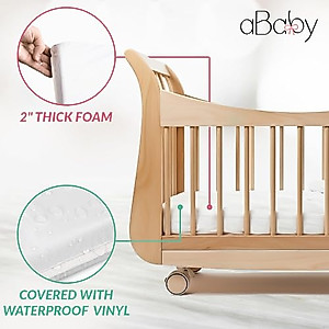 Baby Cradle Mattresses - White Cradle Mattress with Waterproof Vinyl Cover – Durable & Breathable Cradle Mattress (14" x 33")