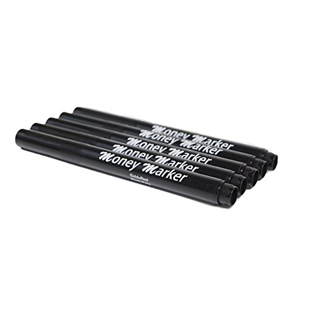 Money Marker (5 Counterfeit Pens) - Counterfeit Bill Detector Pen with Upgraded Chisel Tip - Detect Fake Counterfit Bills, Universal False Currency Pen Detector Pack