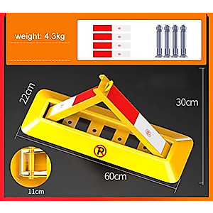 Driveway Barrier,Car Park Driveway Guard Saver,Easy Installation Car Parking Lock,Protect Your Parking Space(60CM×22CM)