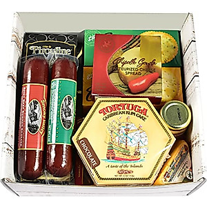 Gift Basket Village It's A Guy Thing, Gift Basket For Guys with Cheese, Sausage, Crackers and Sweets, 8 Piece Set, Original, 1 Count