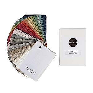 ChadMade Tallis Collection Fabric Sample Booklet in 15cm(L) x 10cm(W) x 5.5cm(H), Polyester Linen Blend, Midweight, 38 Colors Included, Front Back Same Color and Texture