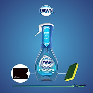 Dawn Platinum Powerwash, Fresh Scent, 1 Starter Kit + 2 Refills + Cleaning Sponge + 1 Card Protector SchmiidtEmpire + Sticker (16oz each - 6 Piece Set - Pack of 2)