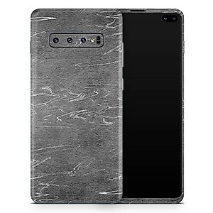 DesignSkinz Dark Silver Marble Swirl V8 Protective Vinyl Decal Wrap Skin Cover Compatible with The Samsung Galaxy S20 (Screen Trim & Back Glass Skin)