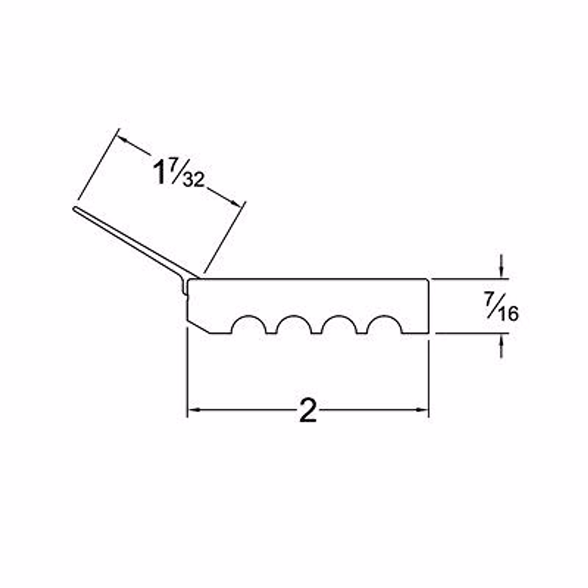 Randall Manufacturing V-37, 7-Feet Dual Vinyl Garage Door Seal for Top or Sides (Brown)
