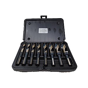 Norseman by Viking Drill and Tool 26473 8 Piece 9/16 in. to 1 in. Heavy Duty Black and Gold Vortex 1/2 in. Shank Set