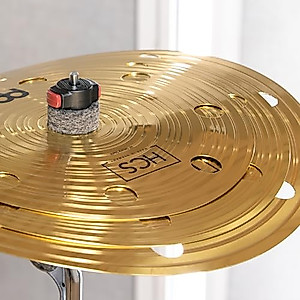 Meinl Cymbals 3-Piece Smack Stack Cymbal Pack with Holes 10", 12", 14" — HCS Traditional Finish Brass for Drum Set — Made in Germany, 2-Year Warranty (HCS024SM)