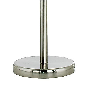 Possini Euro Design Alexei Modern Torchiere Floor Lamp Tree 3-Light Gooseneck Arm 72" Tall Brushed Nickel White Crackle Glass Pole Dimmer Living Room Reading House Bedroom Home Office