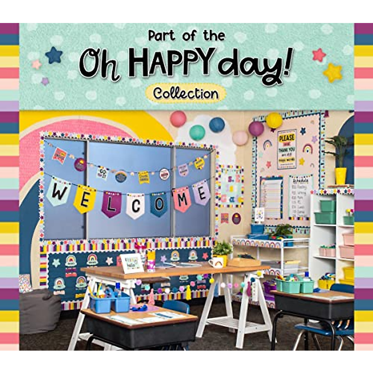 Teacher Created Resources Oh Happy Day Bold Block 3" Magnetic Letters (TCR77569)