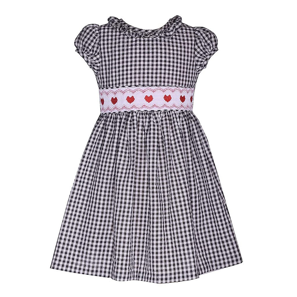 Bonnie Jean Girl's Valentine's Day Dress - Smocked Dress with Hearts for Baby, Toddler and Little Girls, 5
