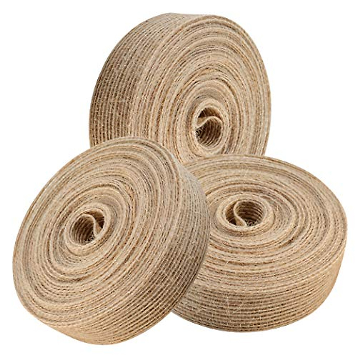 6 Roll Natural Burlap Fabric Burlap Ribbons Roll, Natural Burlap Wedding Ribbon Decorative Burlap Fabric for Wedding DIY Crafts Burlap Bows Gift Wrapping Home Decor, 0.8inch 32.8Ft Each Roll