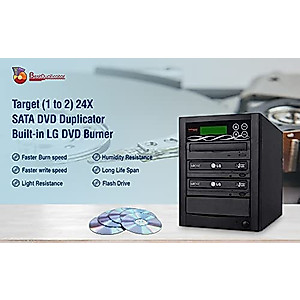 BestDuplicator Bd-Lg-2T 2 Target 24X Sata Dvd Duplicator With Built-In Lg Burner (1 To 2)